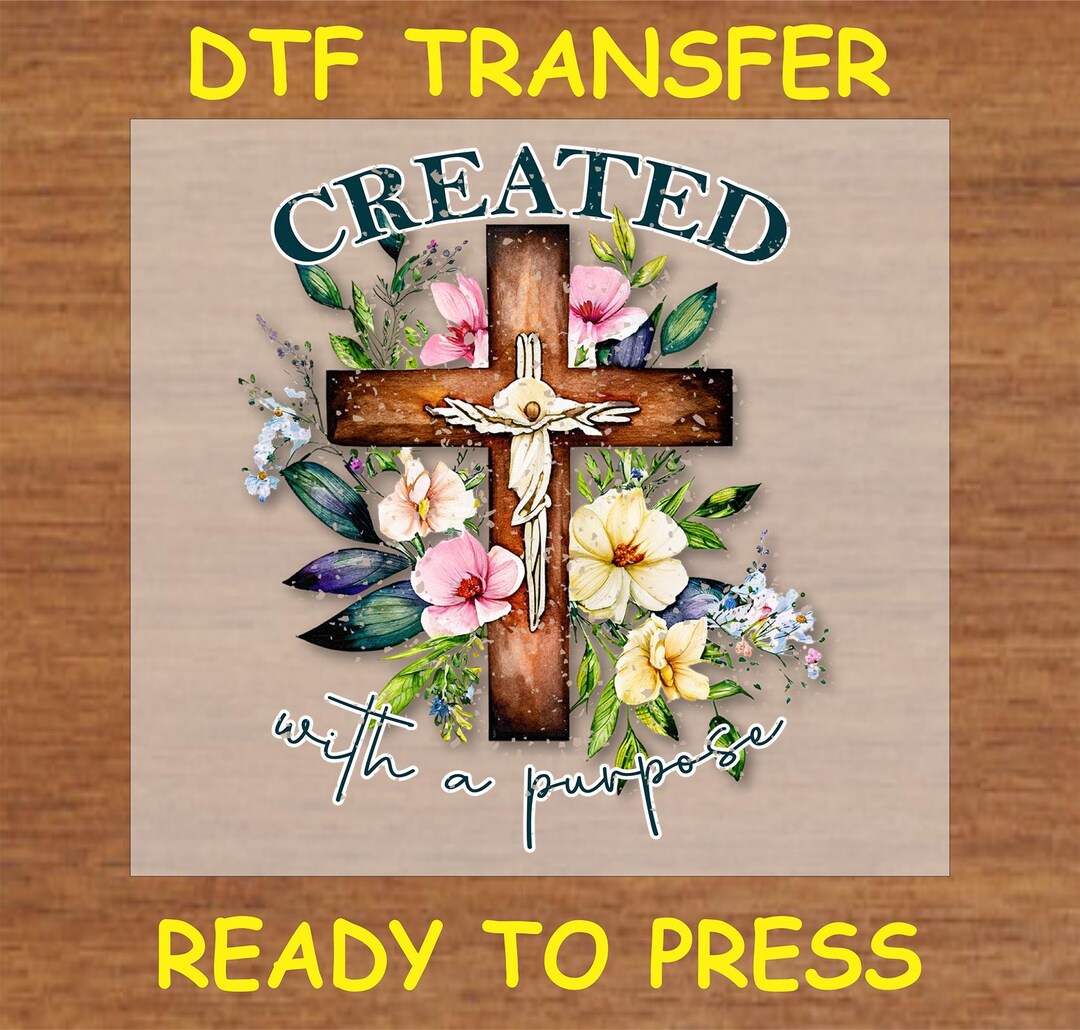 Religious DTF Transfer Iron on Heat Transfer - Ready to Press Hot Peel ...