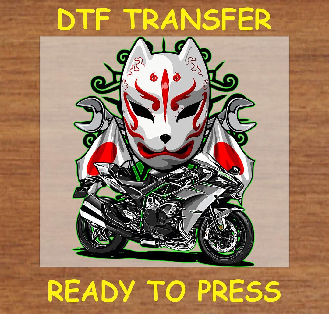 Motorcycle DTF Transfer Iron on Heat Transfer - Ready to Press Hot Peel ...