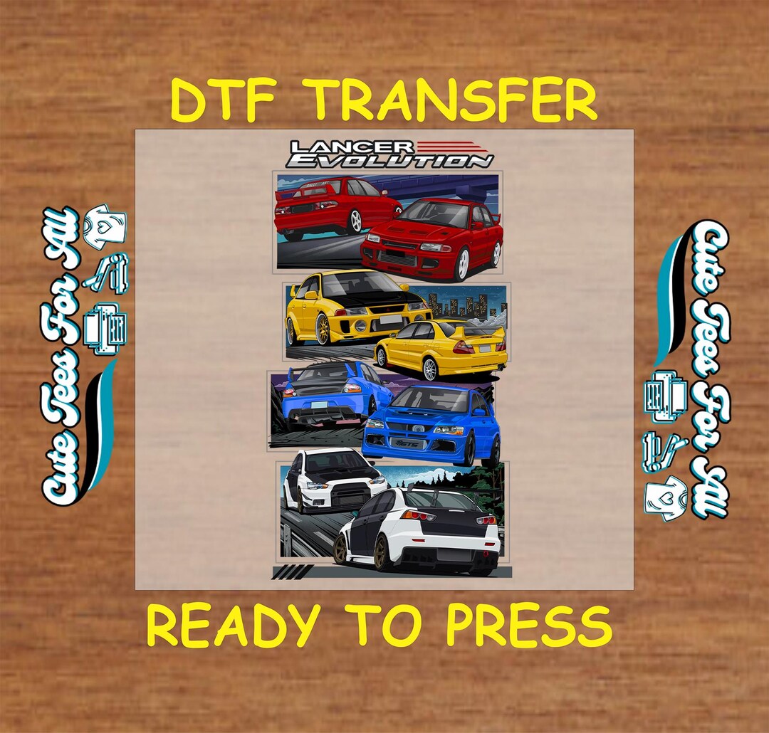 Jdm Car DTF Transfer Iron on Heat Transfer - Multicolor Sport Sedans ...