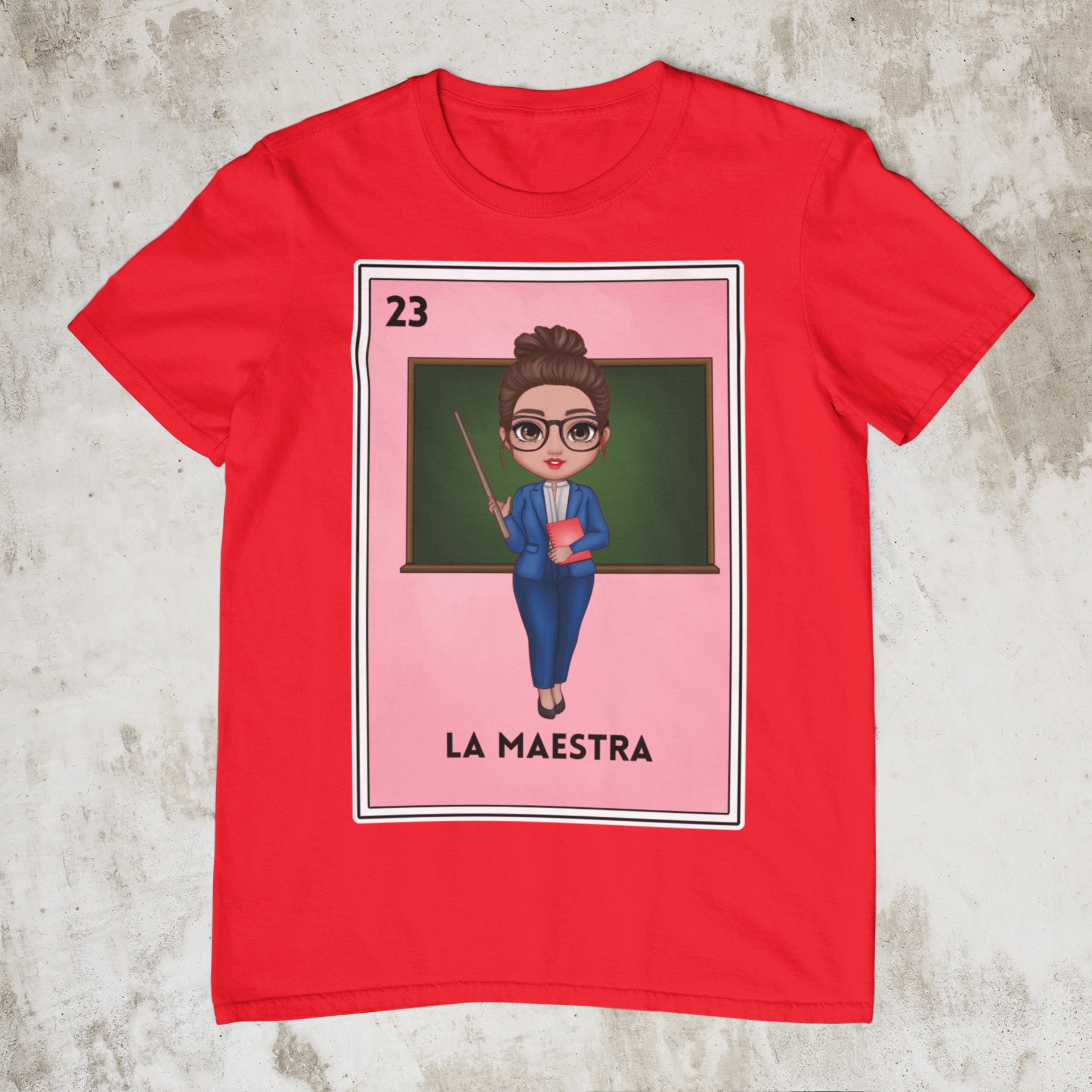 La Maestra Bilingual Teacher Shirt Maestra Loteria Shirt Spanish