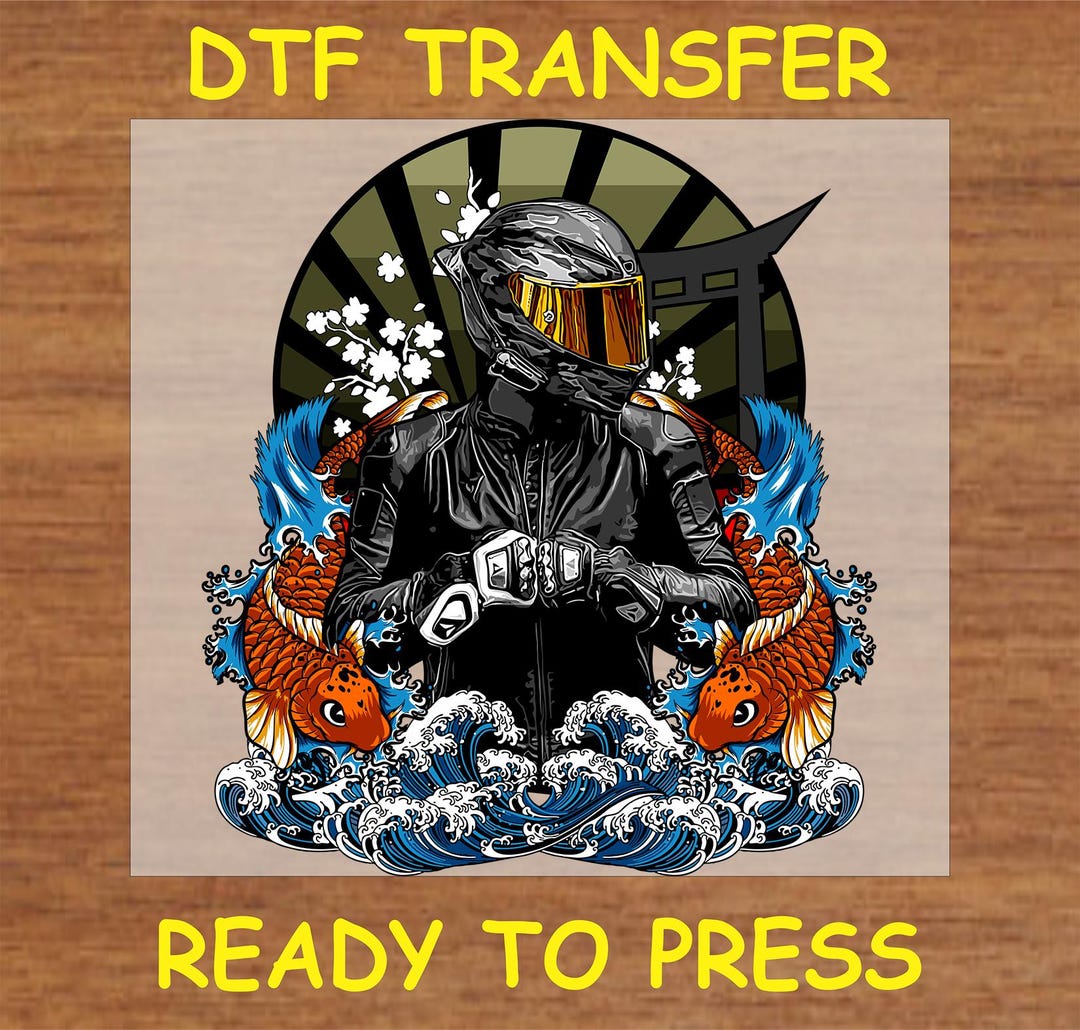 Motorcycle DTF Transfer Iron on Heat Transfer - Ready to Press Hot Peel ...