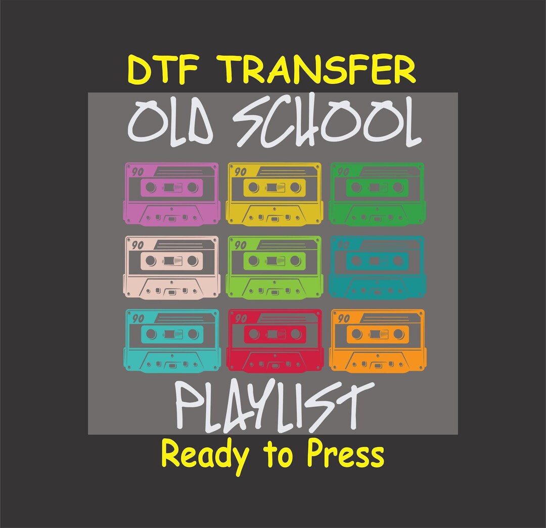 Retro 80s & 90s DTF Transfer Iron on Heat Transfer - Ready to Press ...