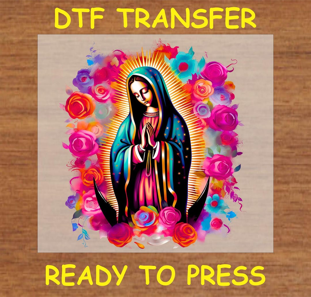 Virgin Mary DTF Transfer Iron on Heat Transfer - Ready to Press Hot ...