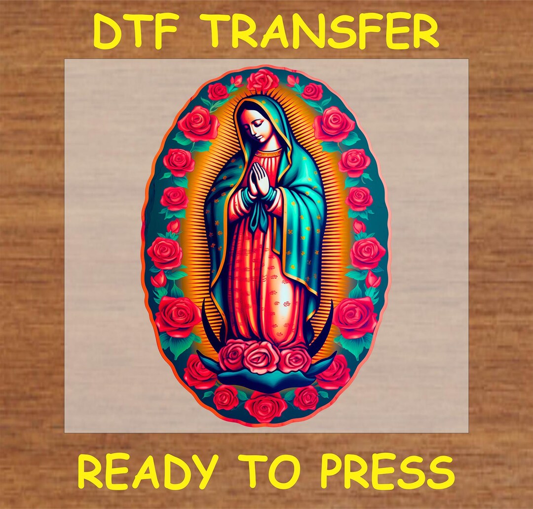 Virgin Mary DTF Transfer Iron on Heat Transfer - Ready to Press Hot ...