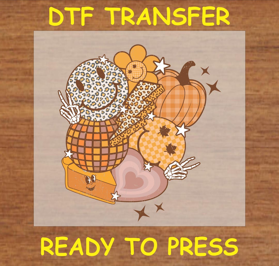 Fall DTF Transfer Iron on Heat Transfer - Ready to Press Hot Peel ...