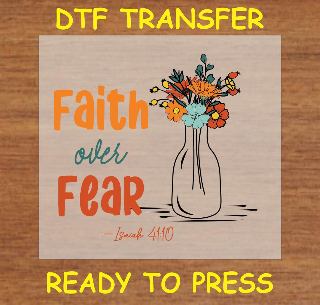 Religious DTF Transfer Iron on Heat Transfer - Ready to Press Hot Peel ...