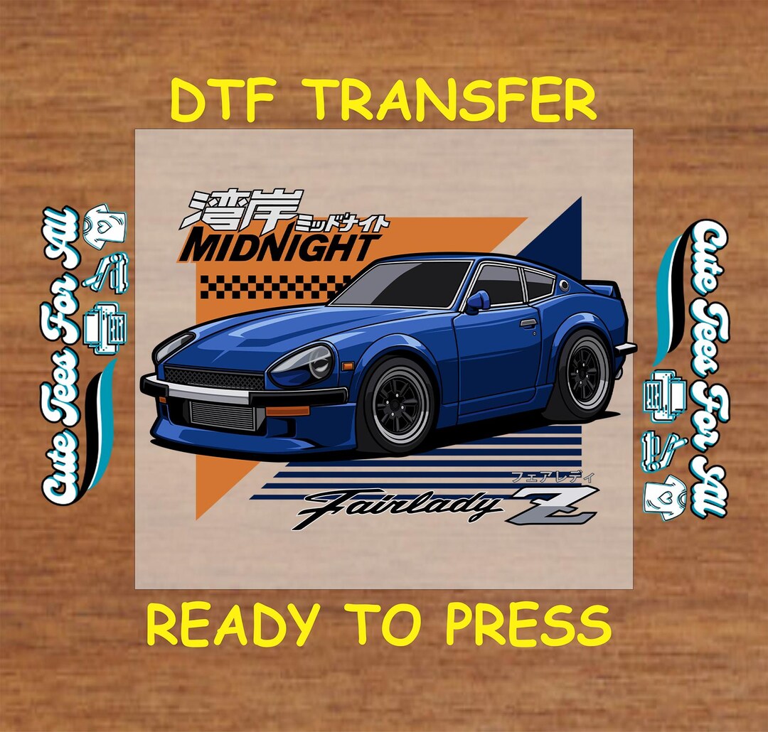 Jdm Car DTF Transfer Iron on Heat Transfer - Midnight Blue Street Racer ...