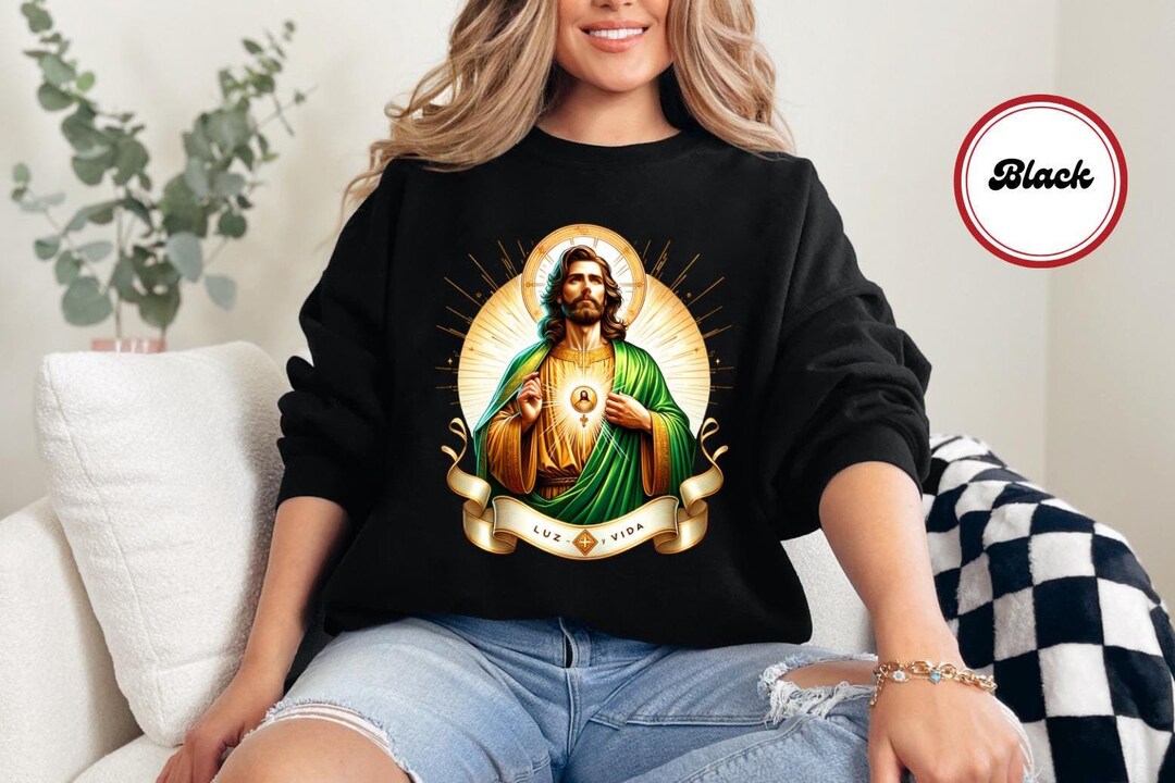 Saint Jude Sweater San Judas Taddeo Sweater Religious Saint Sweater ...