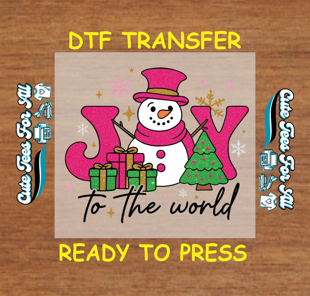 Joy to the World DTF Heat Transfer – Ready to Press Iron on Decal for ...