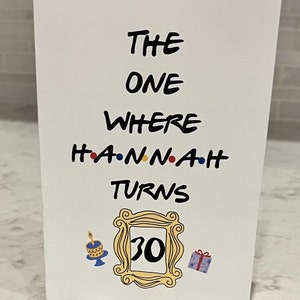 Friends Theme Personalized Birthday Card, Friends Party, Friends ...