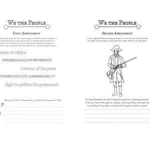 Bill of Rights PDF First 10 Amendments Learning, Coloring, Thinking ...