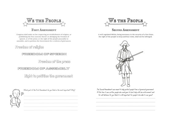 10 Amendments Of The Constitution Coloring Pages