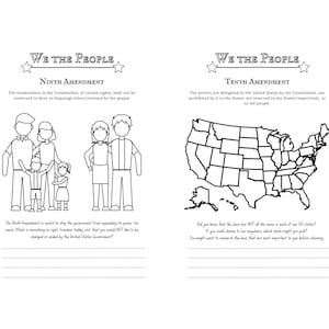 Bill of Rights Classroom Worksheets / Coloring Pages PDF - Digital ...