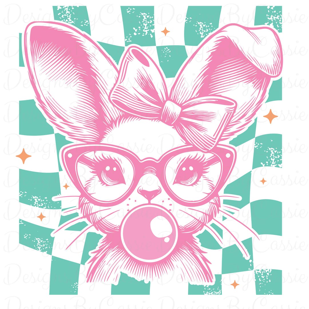 Easter Bunny Designs (x2) - DTF Transfers - Ready to Press - All Sizes ...