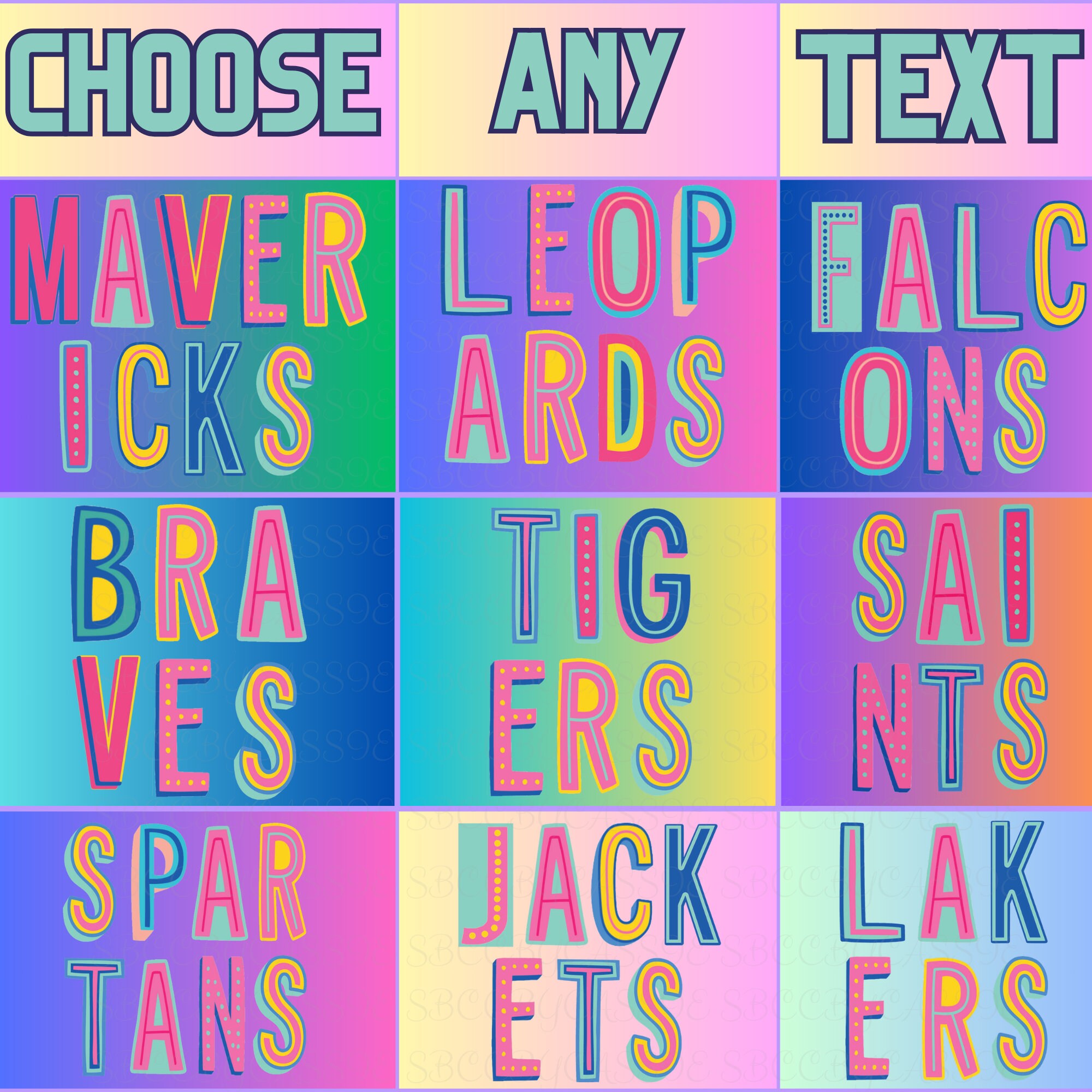 Colorful Teams & Occupation Transfers- Ready to Press- DTF- Sublimation ...