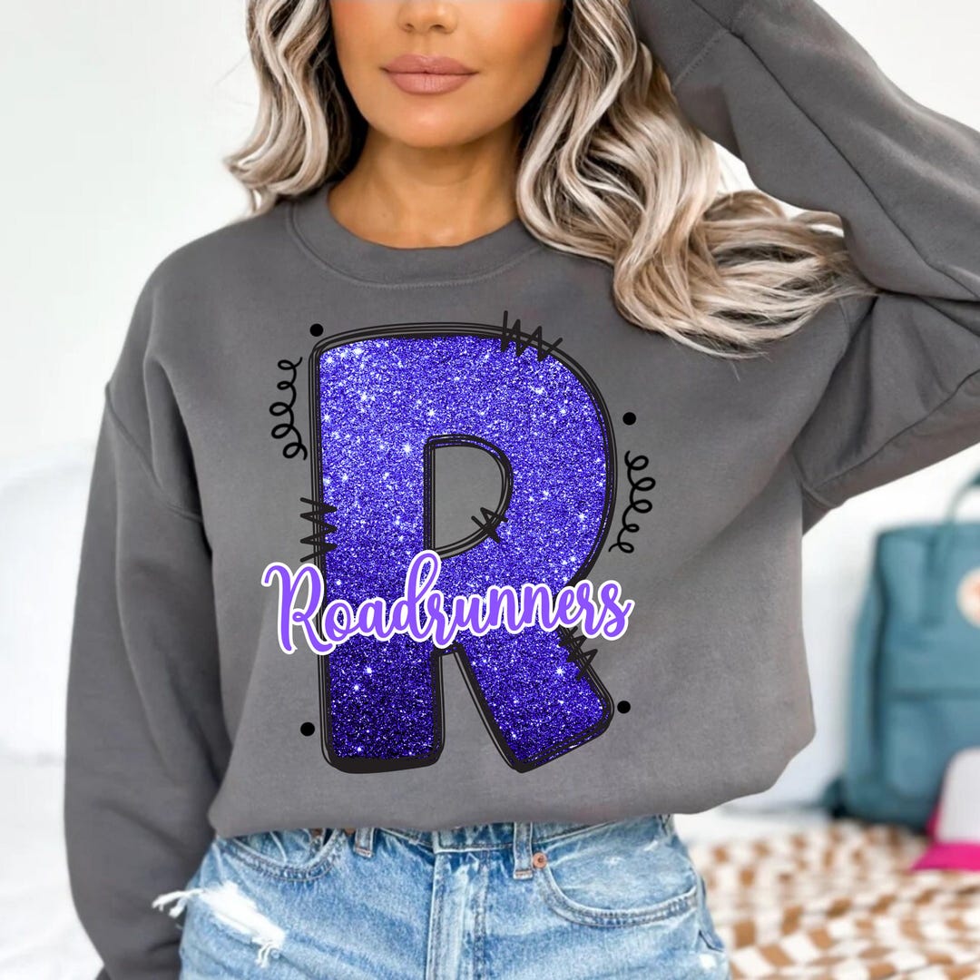 Glitter Mascot Letter DTF Transfer: Custom Team Shirt Design - Etsy