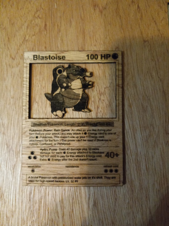 Blastoise Pokemon Card Laser Cut/engraved | Etsy