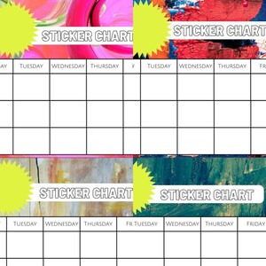 Abstract Student Sticker Charts - Etsy
