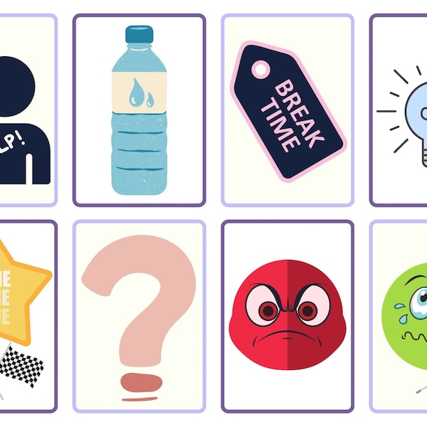 Visual Break Cards - Etsy