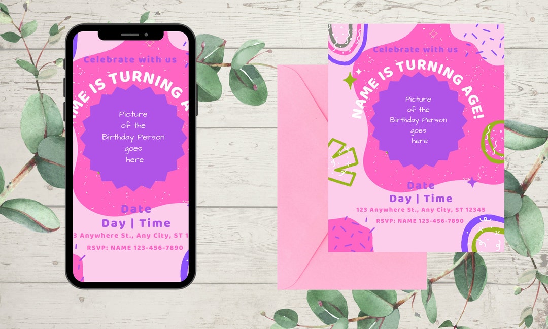 Birthday Announcement Template - Etsy