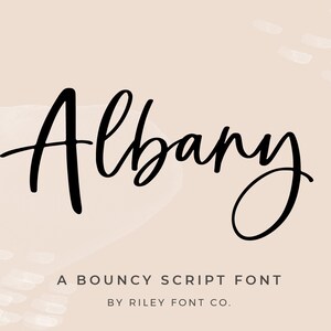 Albany Font - Bouncy Script Font, Modern Calligraphy, Cricut Font ...