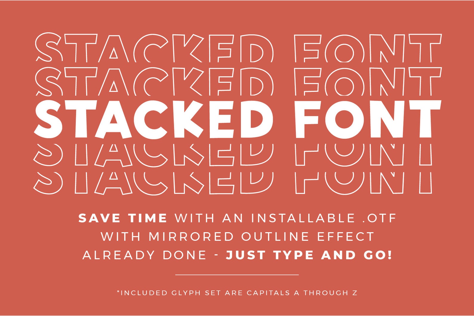 Sydney Stacked Font Mirror Font, Echo Font, Cricut Font, Stacked ...