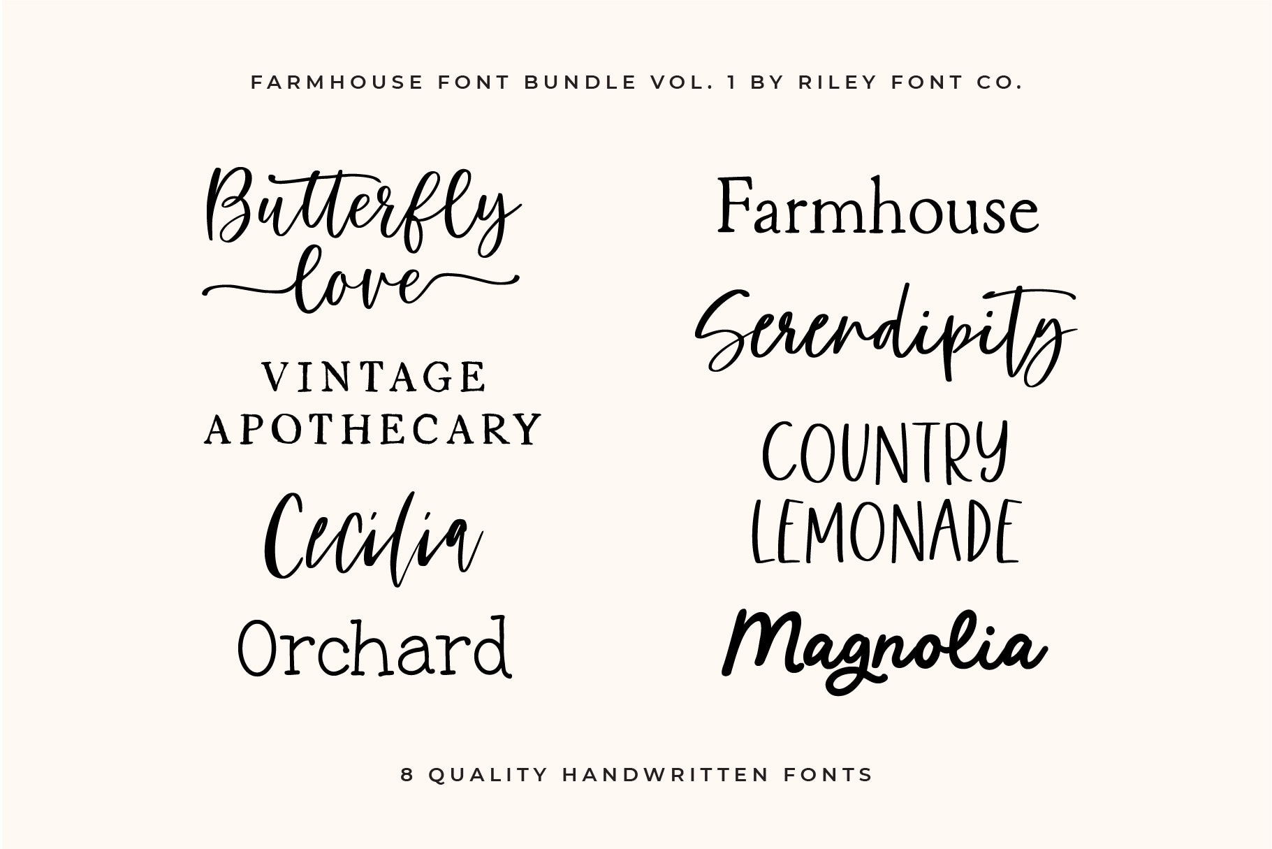 Farmhouse Font Bundle - Rustic Fonts, Fonts With Tails for Cricut ...