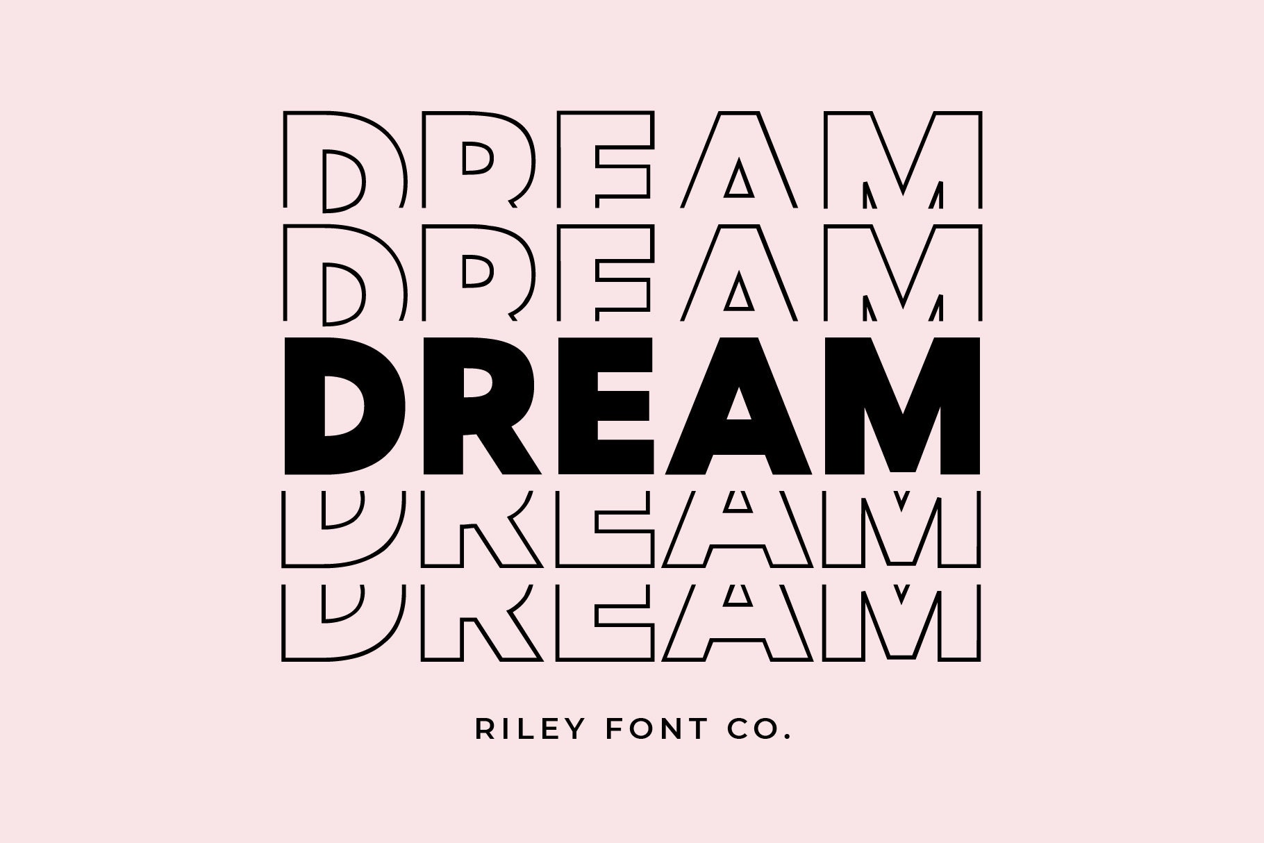 Dream Sans Stacked Font Mirror Font Echo Font Cricut Font - Etsy