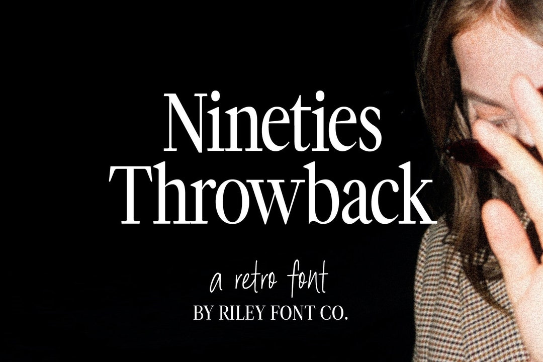 Nineties Throwback Serif Font - Condensed Font, Retro Font, Nineties ...
