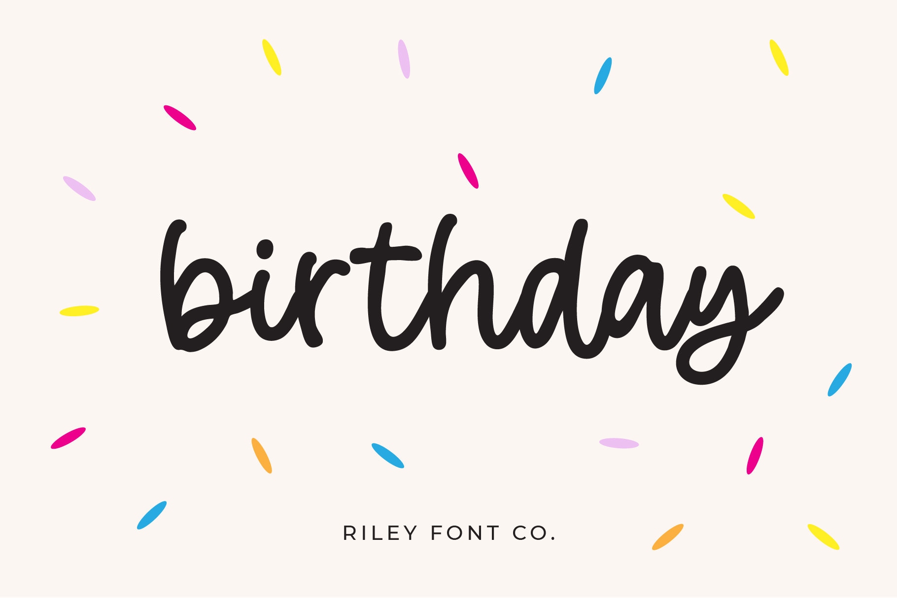 Birthday Font Thick Script Font, Cricut Font, Bold Cursive Font, Kids ...
