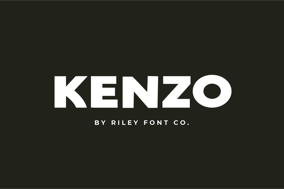 KENZO Font - Sporty Sans Serif Font, Logo Font, Modern Font, Bold Font ...