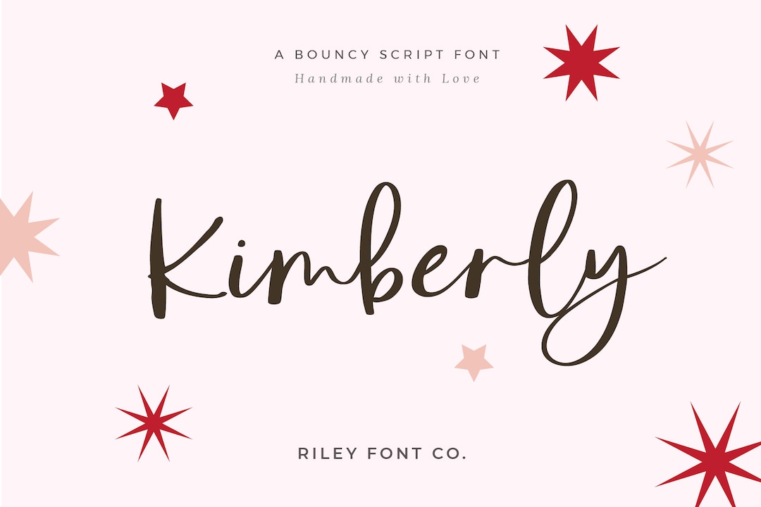 Kimberly Font - Bouncy Script Font, Casual Script, Modern Font, Logo ...