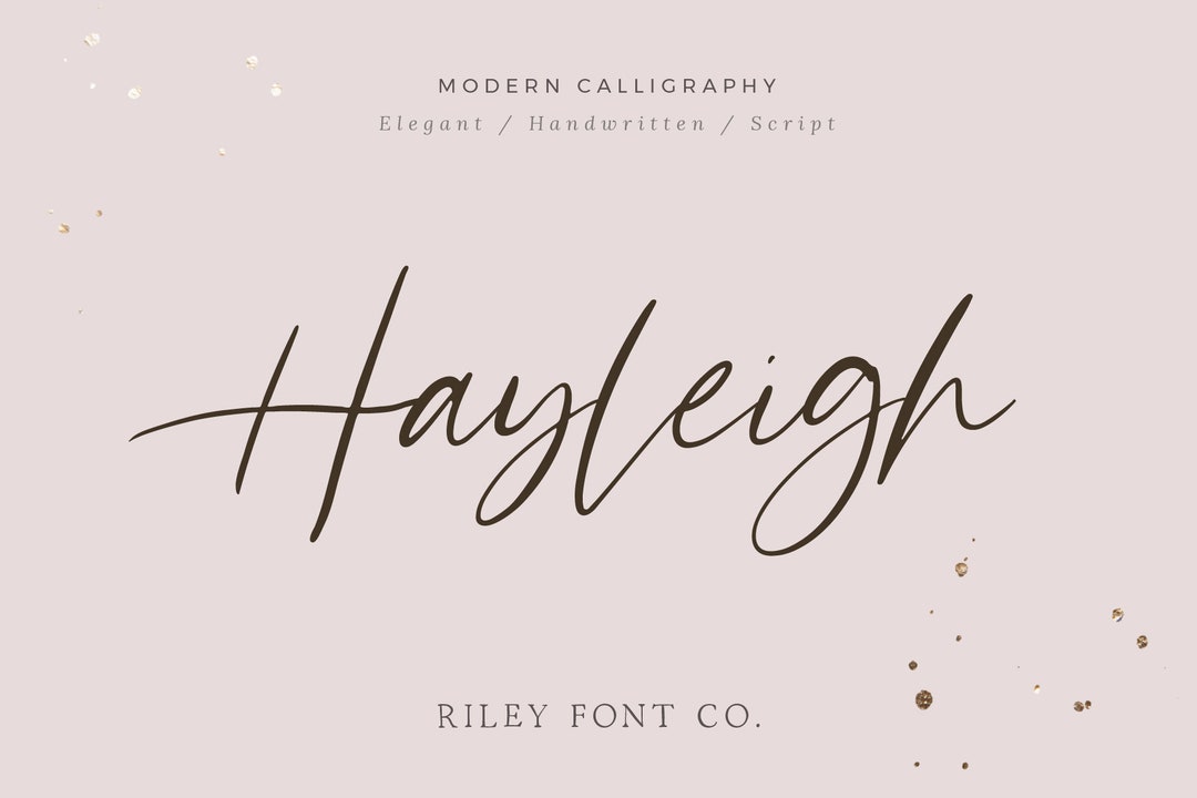 Hayleigh Font - Chic Font, Modern Script, Logo Font, Wedding Invitation ...
