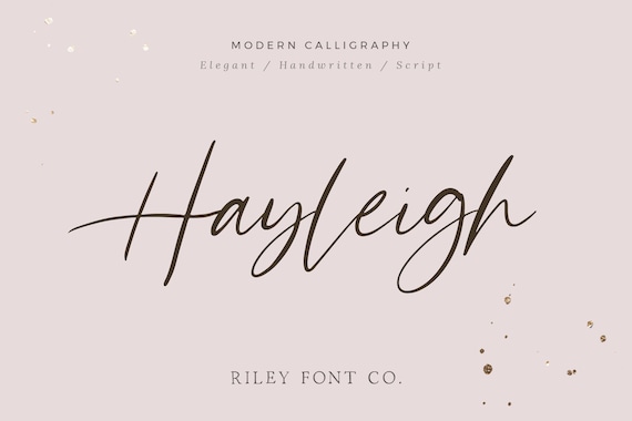 Hayleigh Font Chic Font Modern Script Logo Font Wedding | Etsy