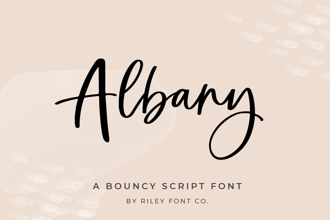 Albany Font - Bouncy Script Font, Modern Calligraphy, Cricut Font ...