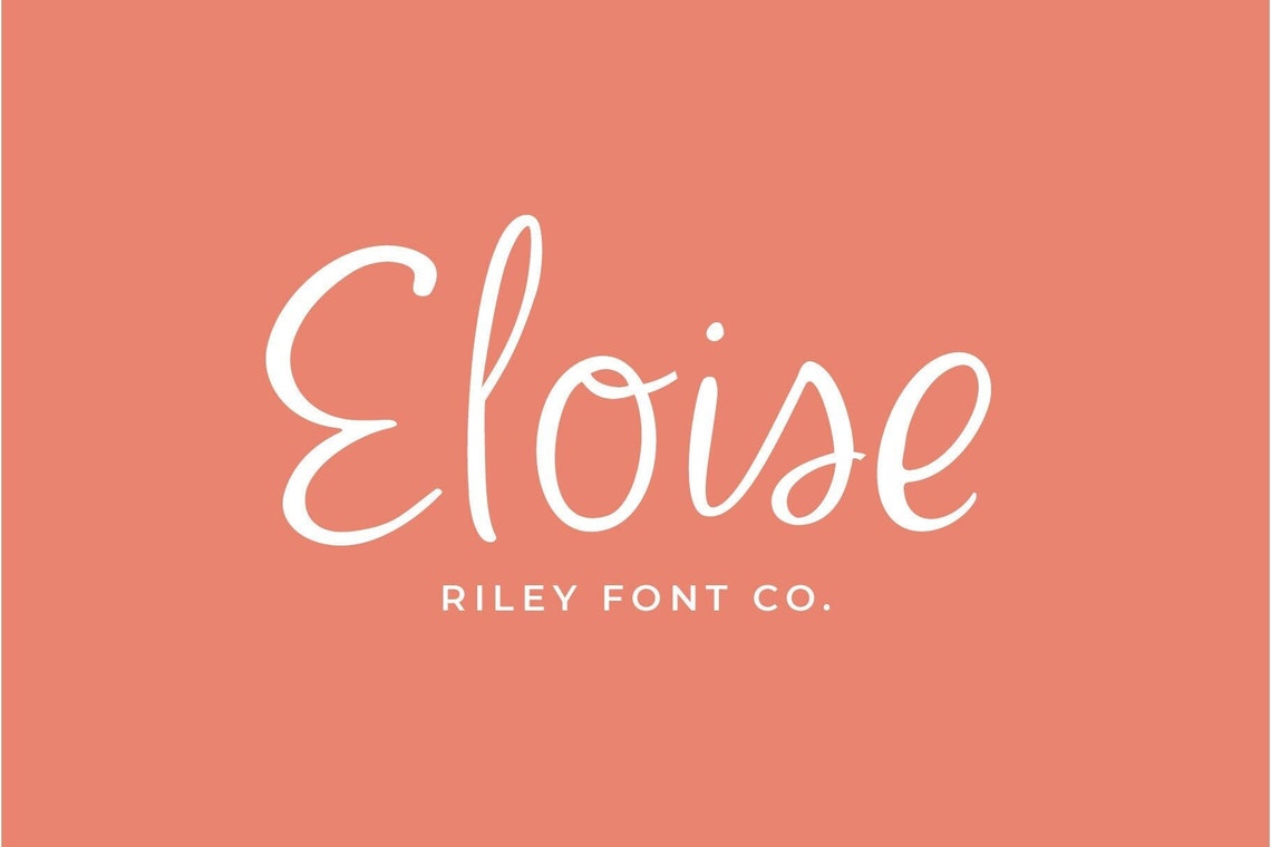 Eloise Font Handwriting Font Cute Font Fun Font Bold | Etsy