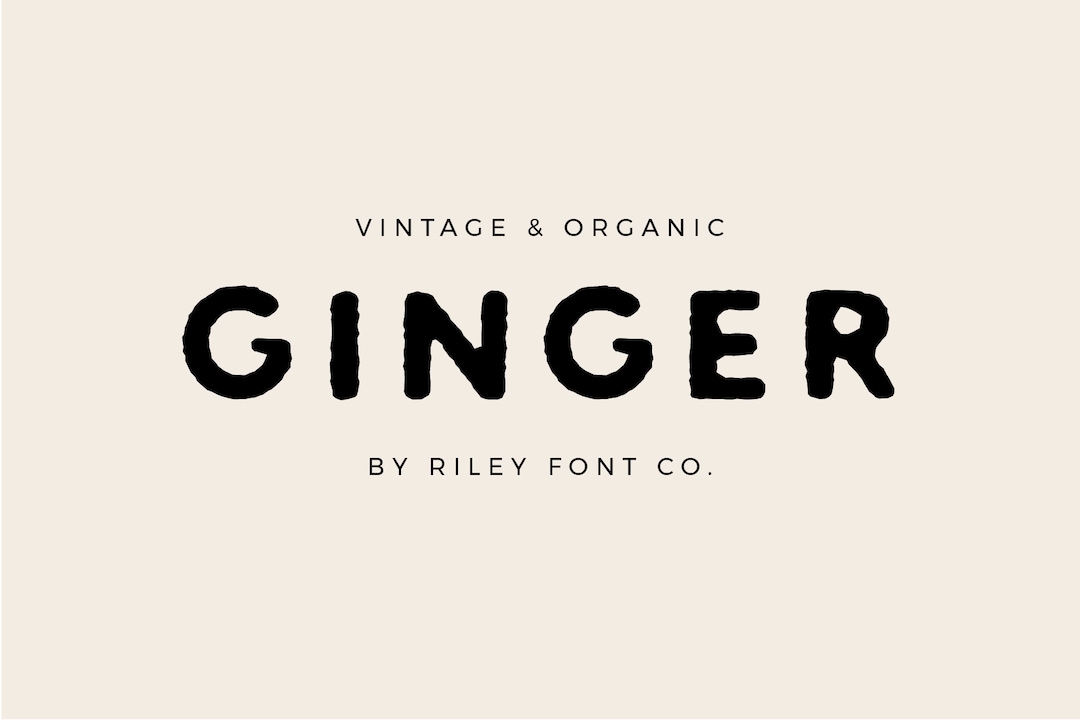 Ginger Font - Organic Sans Font, All Caps Quote Font, Logo Font, Rustic ...
