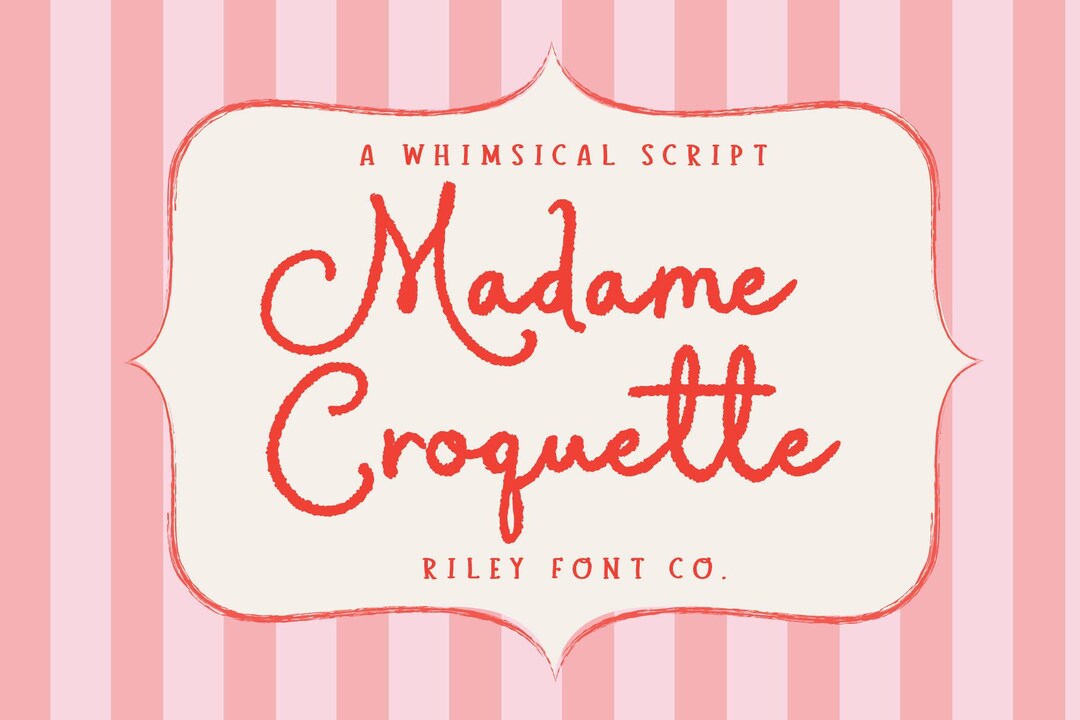 Madam Croquette Font - Whimsical Cursive Script, Wedding Font, Parisian ...