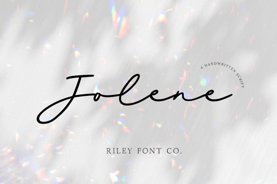Jolene Font Handwritten Elegant Script Necklace Name Font - Etsy