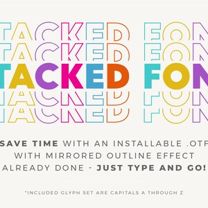 Dream Sans Stacked Font - Mirror Font, Echo Font, Cricut Font, Stacked ...