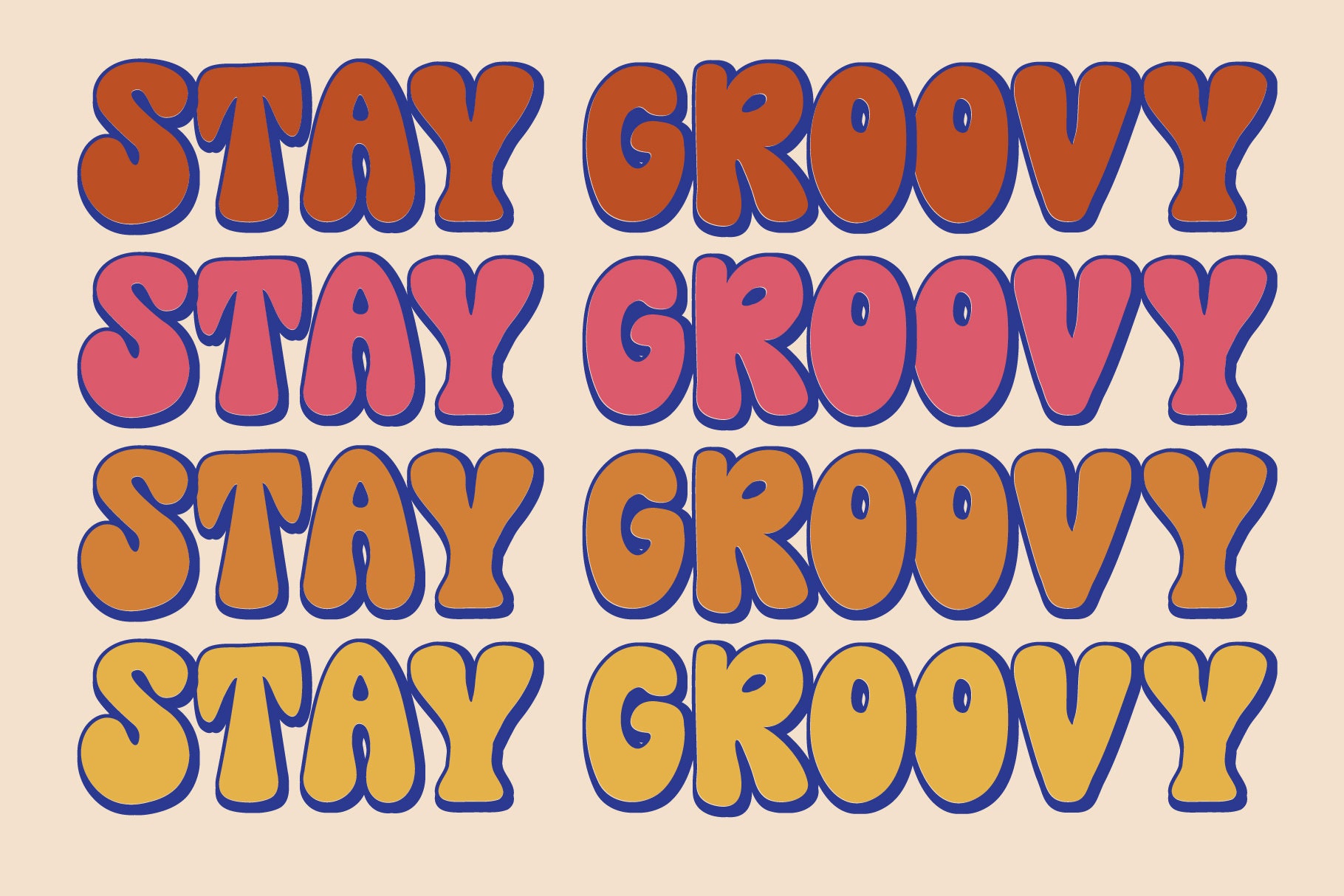 Just Groovy Font Retro Font, 70s Font, 60s Font, Vintage Font, Cricut ...