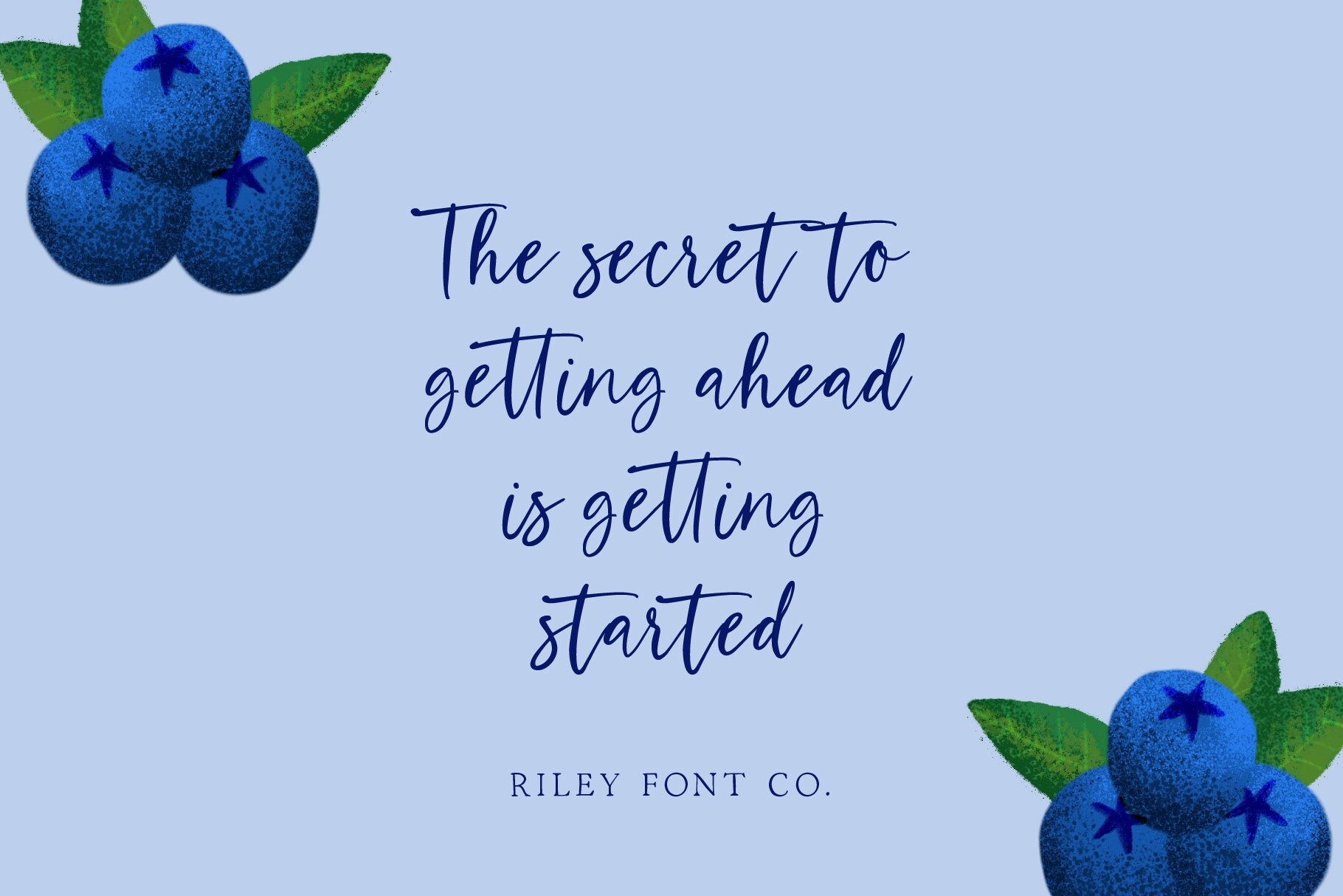 Blueberry Font Bouncy Modern Calligraphy Script Procreate - Etsy