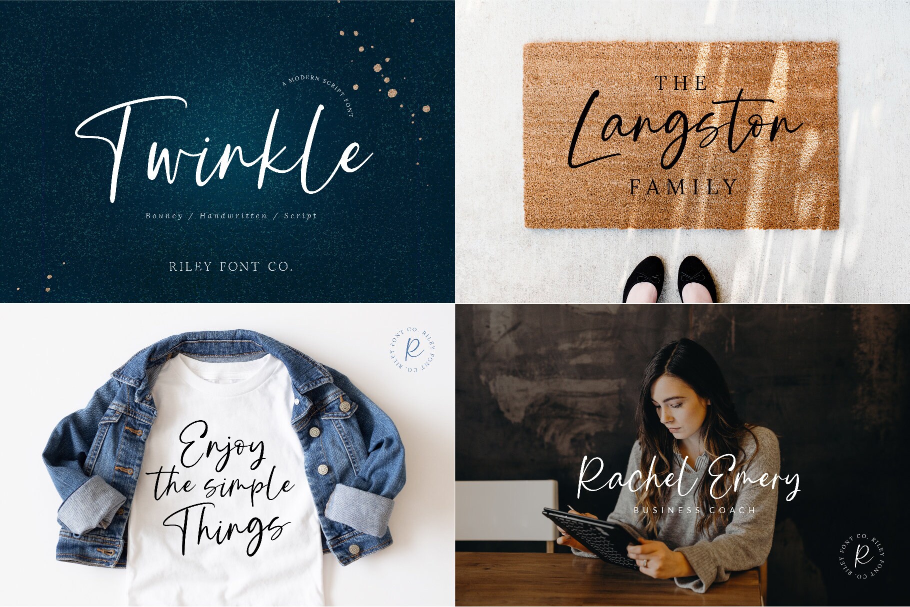 Modern Script Font Bundle Handwritten Fonts Calligraphy - Etsy