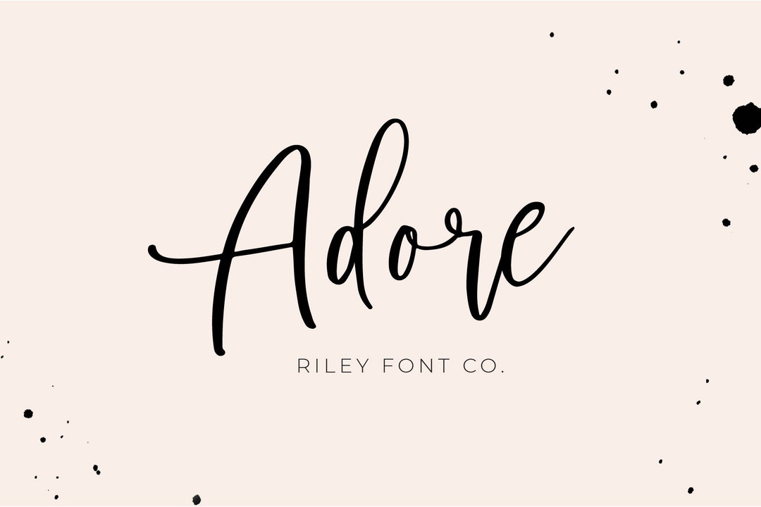 Adore Font - Bouncy Modern Calligraphy Script, Wedding Font, Cricut ...