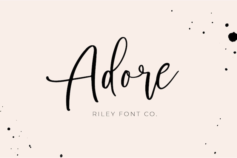 Adore Font Bouncy Modern Calligraphy Script, Wedding Font, Cricut Font, Handwritten Cursive Font ...