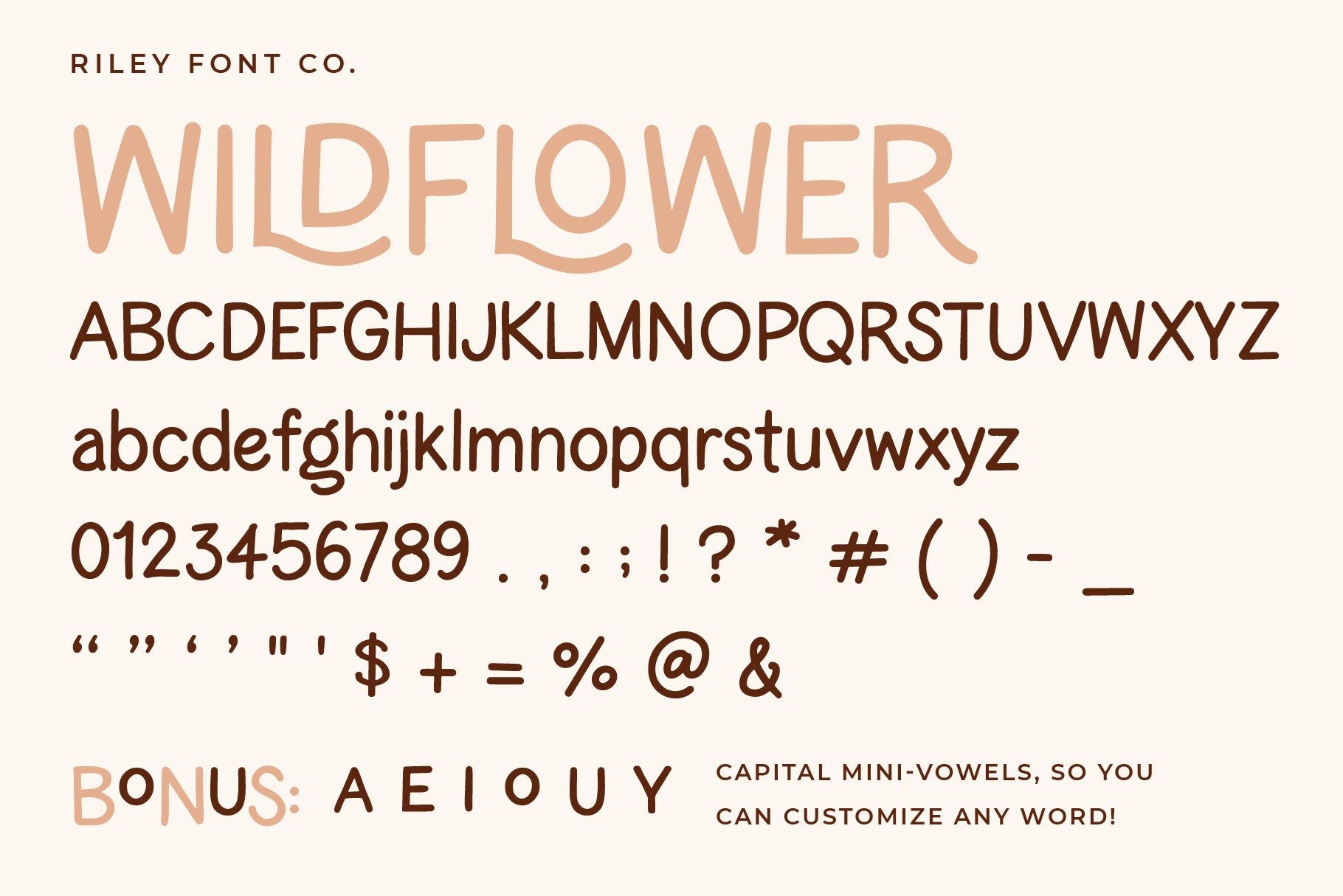 Wildflower Font Handwritten Font, Ligature Font, Notes Font, Goodnotes ...