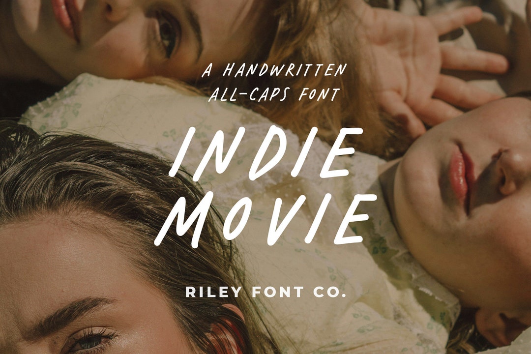 Indie Movie Font - Handwritten Font, Market Font, Bold Font, Cricut ...