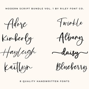 Modern Script Font Bundle Handwritten Fonts, Calligraphy Font, Cricut ...