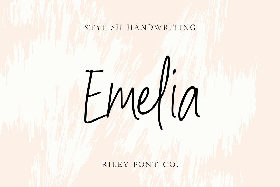 Emelia Font - Chic Handwriting Font, Logo Font, Cricut Font, Feminine ...