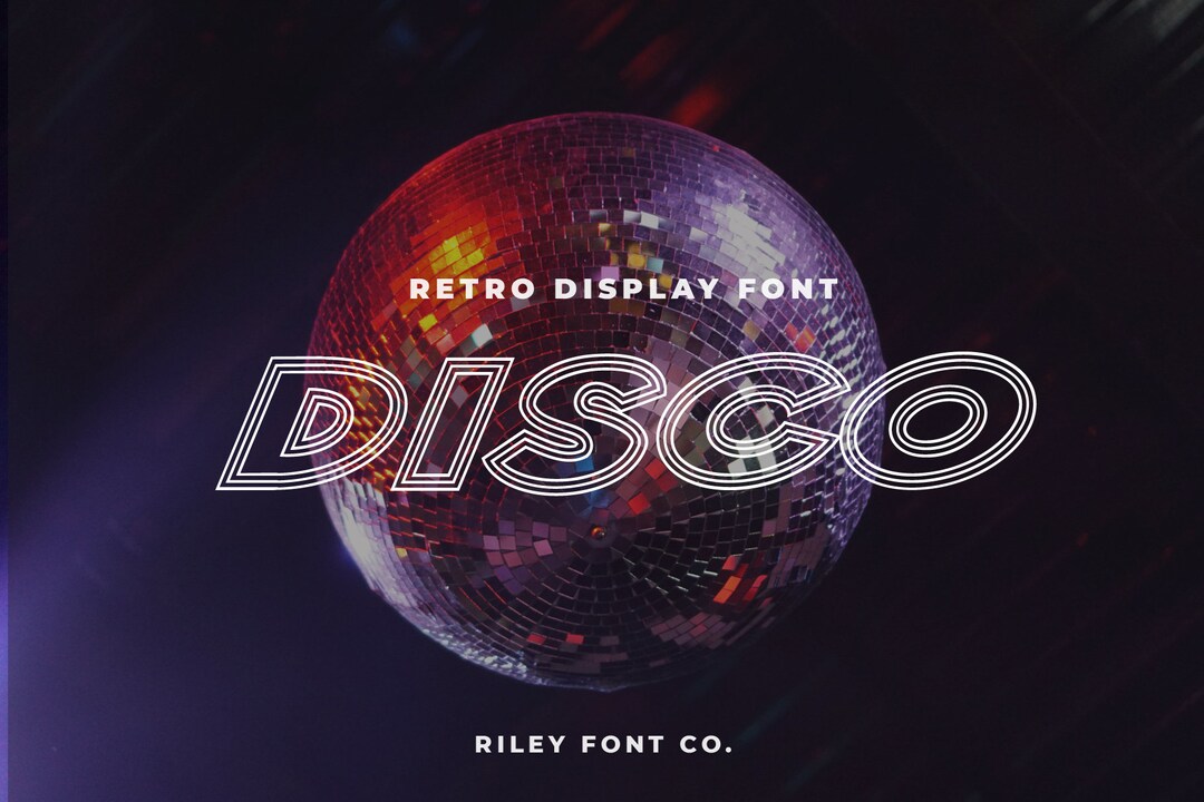 Disco Font - Retro Font, 80s Font, 70s Font, Vintage Font, Chill Font ...